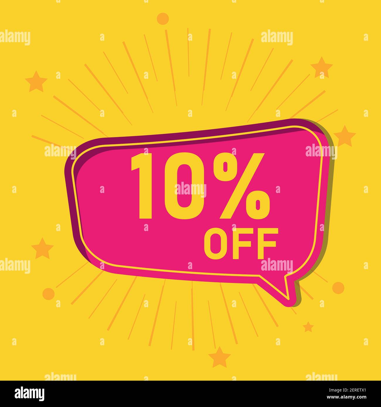 Sale tag, 10 percent off, isolated sticker, poster design template ...