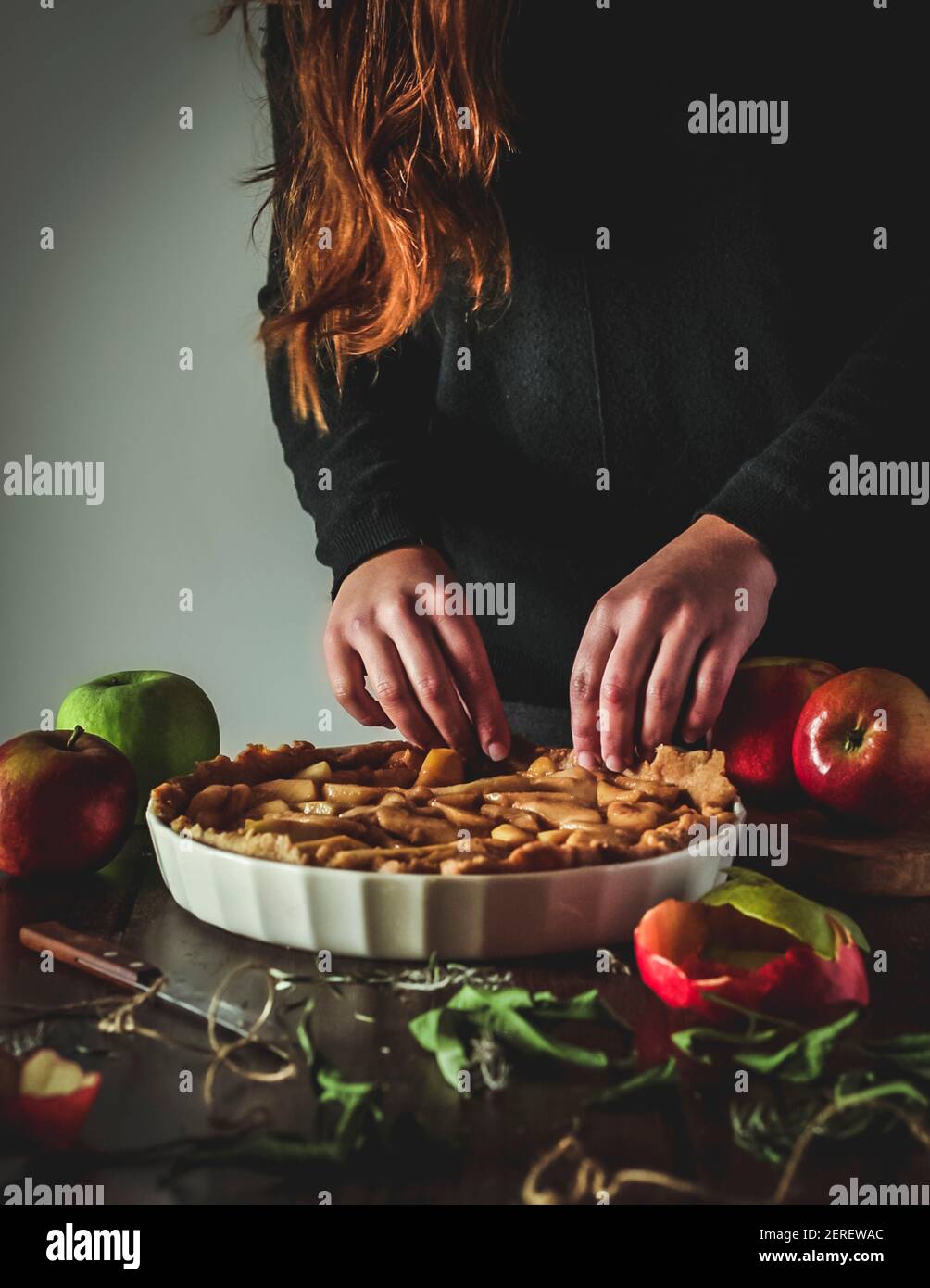 Girl making pie hi-res stock photography and images - Alamy