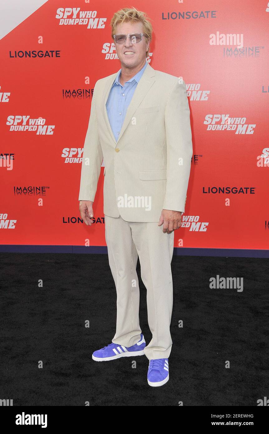 Jake Busey arrives at "The Spy Who Dumped Me" Los Angeles Premiere held ...