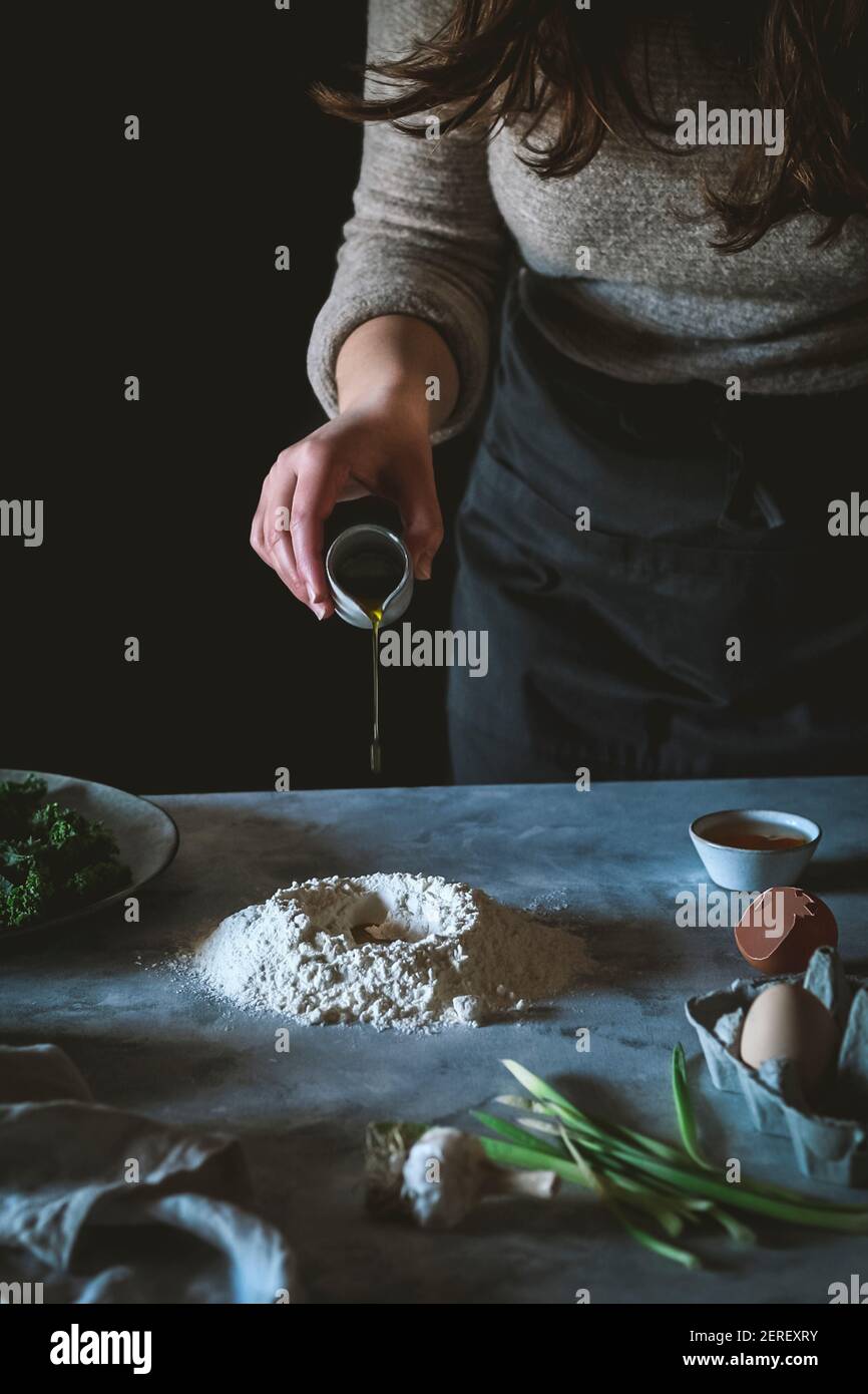 Savoury food process shot Stock Photo - Alamy