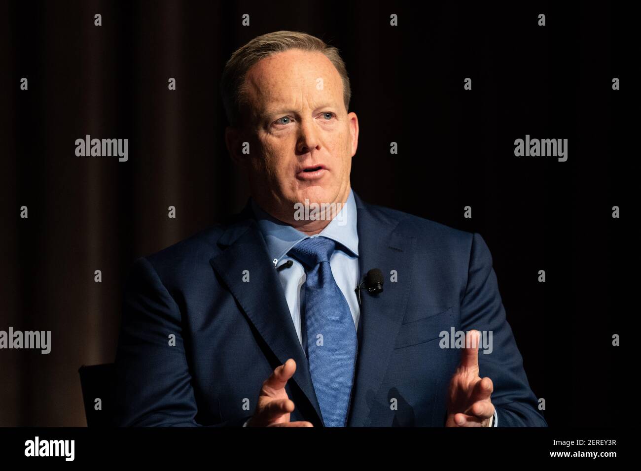 Former White House Press Secretary Sean Spicer speaking at the Turning ...