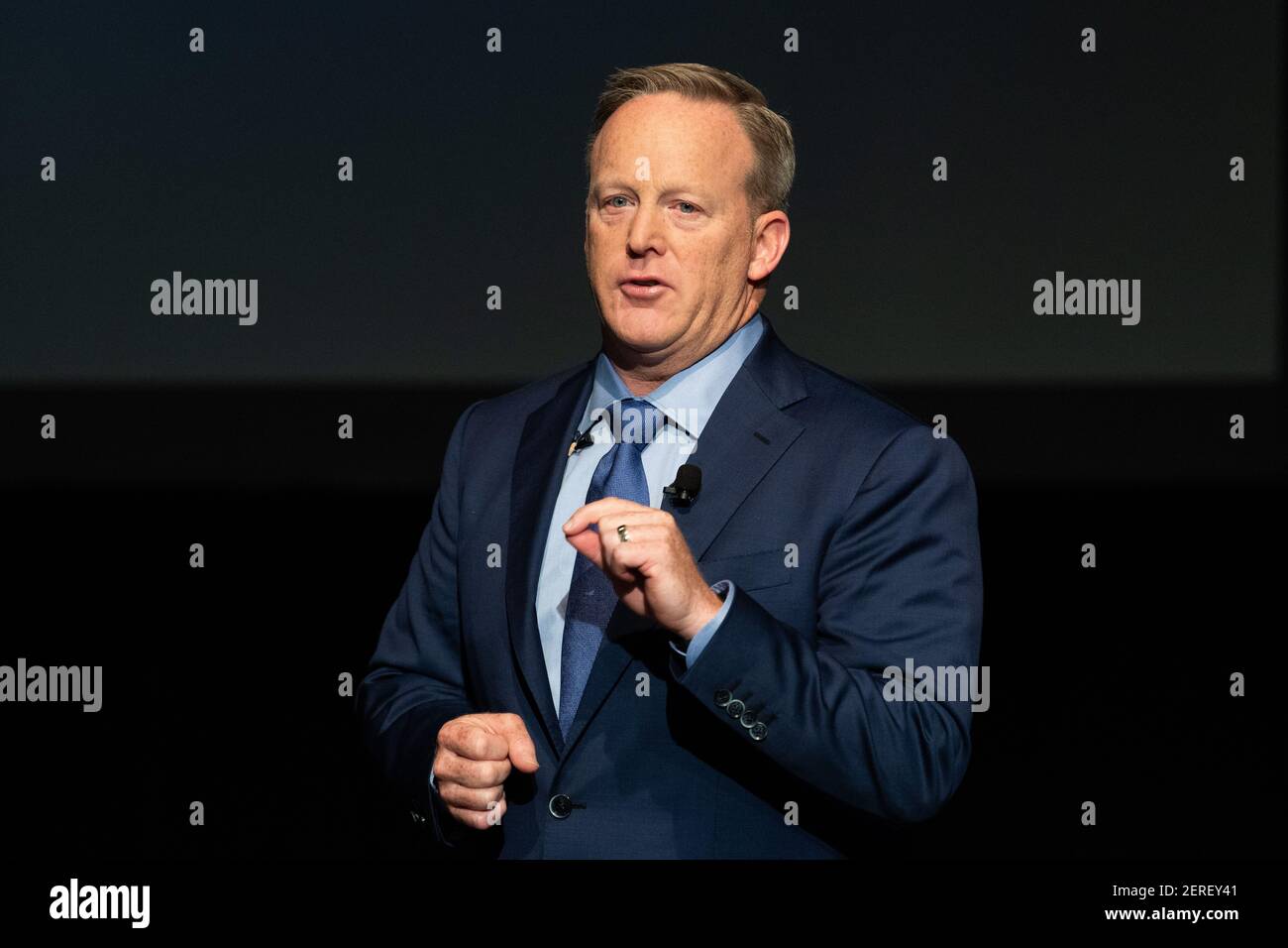 Former White House Press Secretary Sean Spicer speaking at the Turning ...