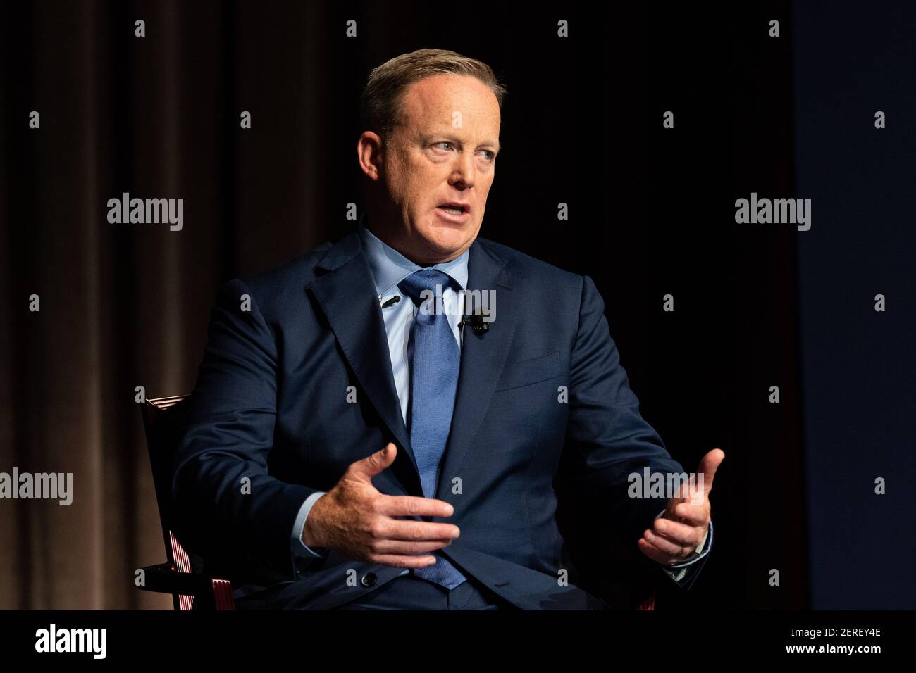 Former White House Press Secretary Sean Spicer speaking at the Turning ...