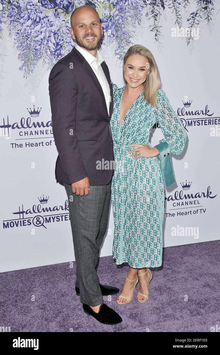 (L-R) Zach Martin and Becca Tobin at the Hallmark Channel and Hallmark ...