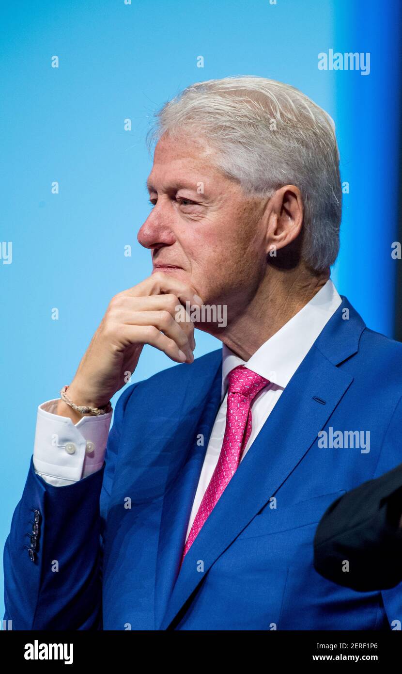 Bill Clinton during the last day of the AIDS Conference 2018 in ...