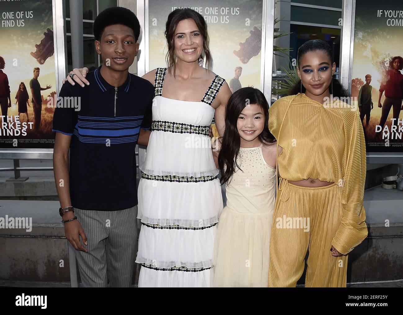 HOLLYWOOD, CA - JULY 26: Skylan Brooks, Mandy Moore, Miya Cech and ...