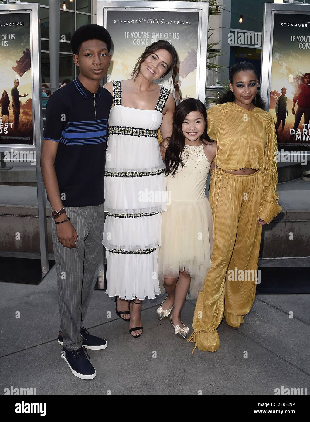 HOLLYWOOD, CA - JULY 26: Skylan Brooks, Mandy Moore, Miya Cech and ...