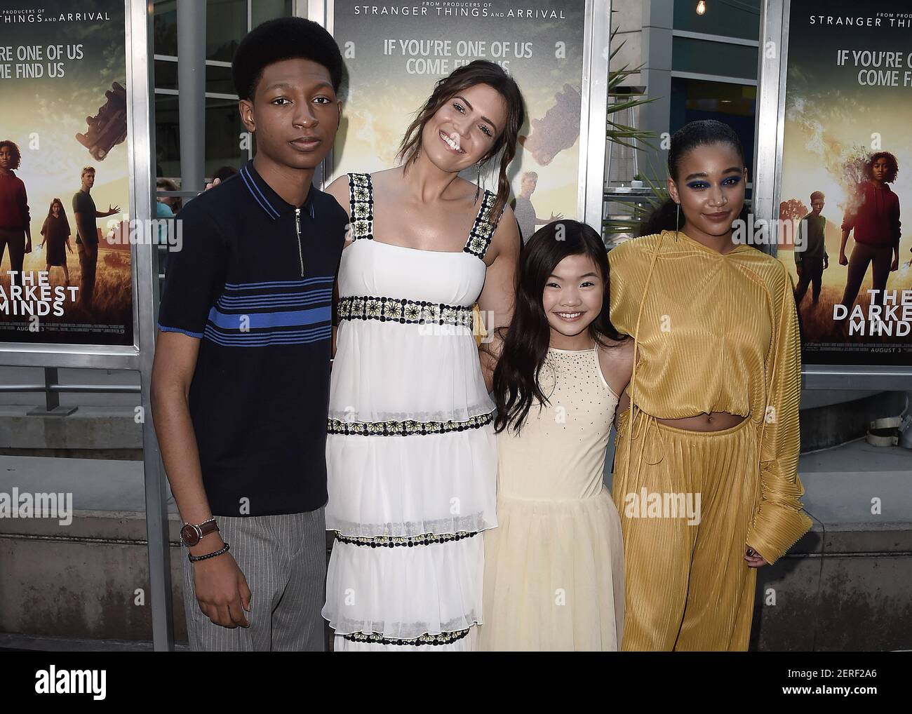 HOLLYWOOD, CA - JULY 26: Skylan Brooks, Mandy Moore, Miya Cech and ...