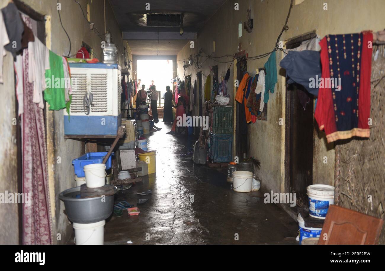 NEW DELHI, INDIA - JULY 27: A view of the corridor of the building ...