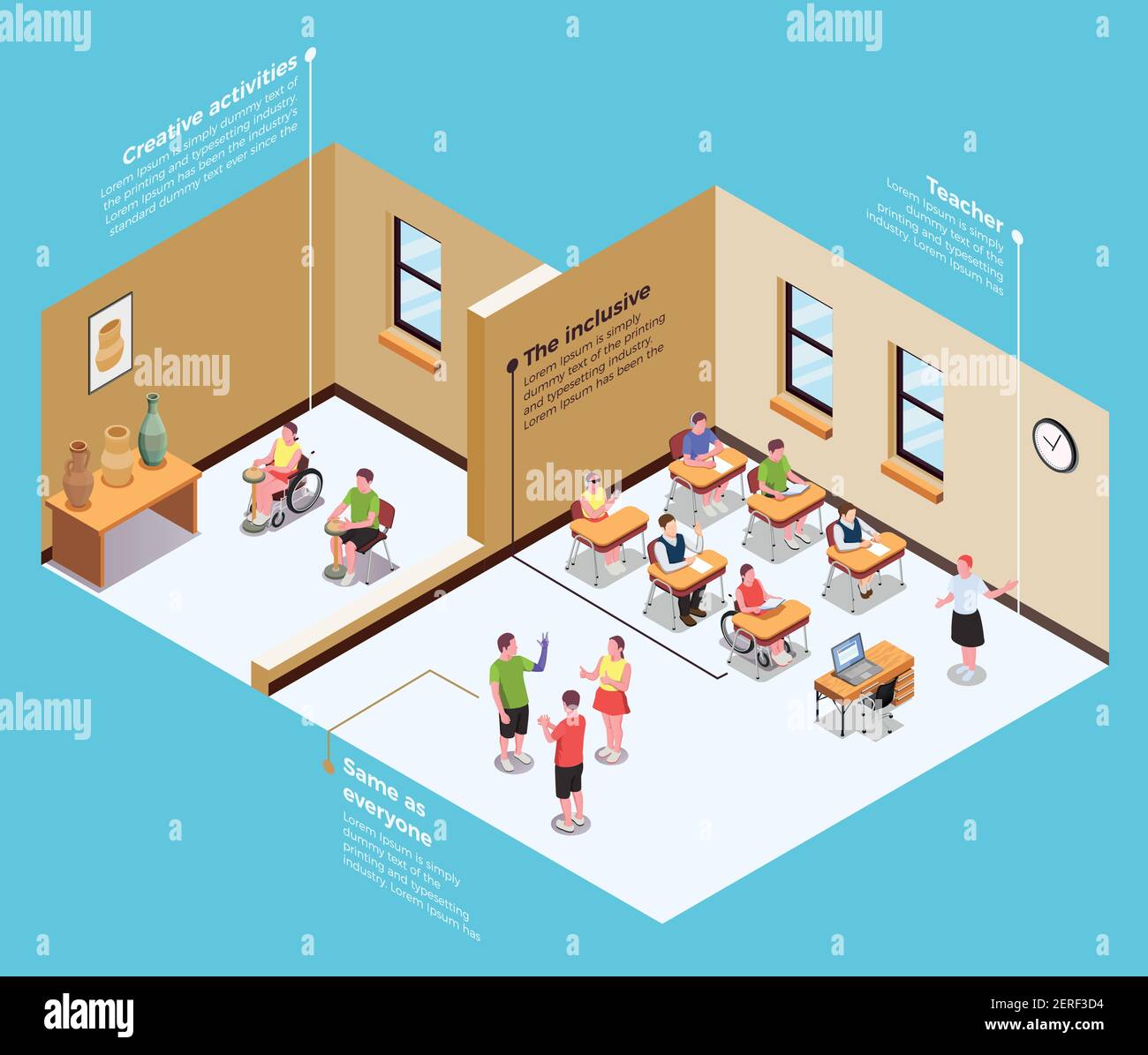 Disabled school hobby Stock Vector Images - Alamy