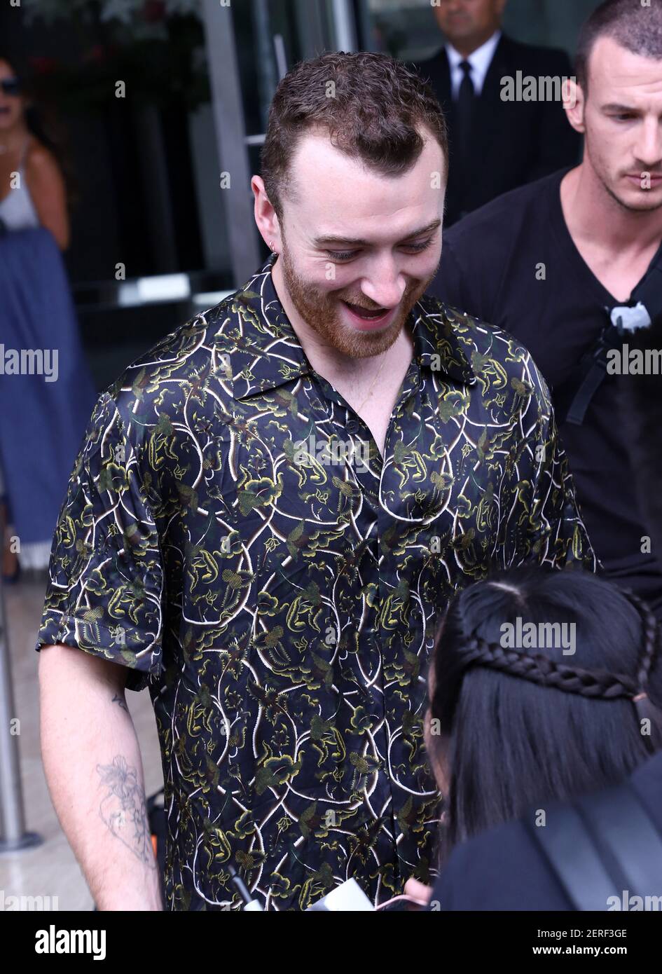 Sam Smith with Fans outside St Regis Hotel Mexico City, Mexico on July ...
