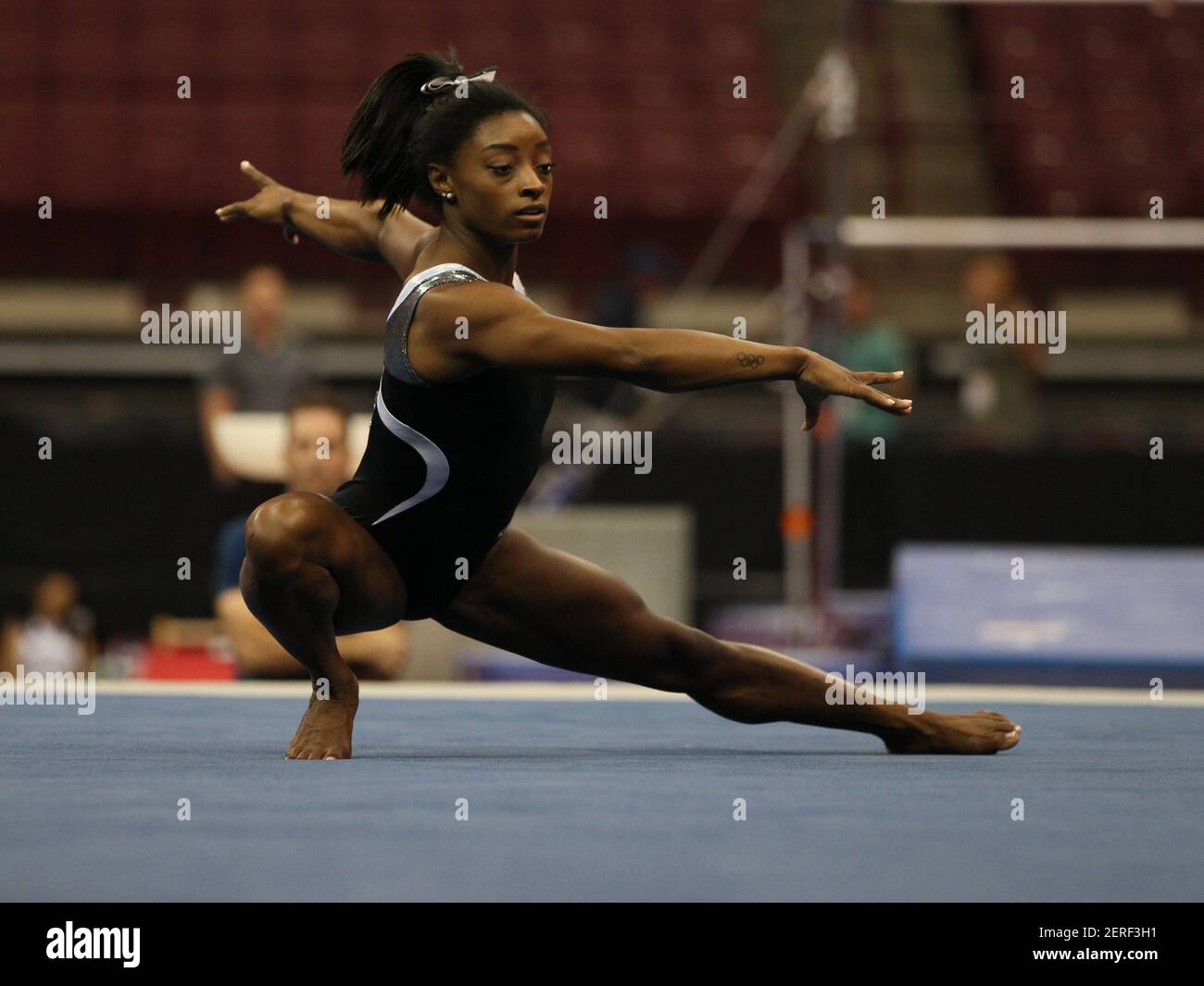 July 27, 2018: SIMONE BILES during podium training before the G.K. U.S ...