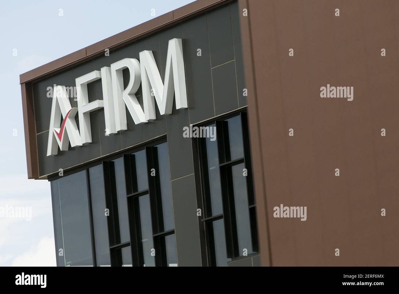 A logo sign outside of the headquarters of the Afirm Solutions in Fort ...