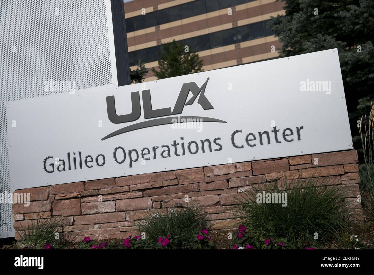 A logo sign outside of a facility occupied by United Launch Alliance ...