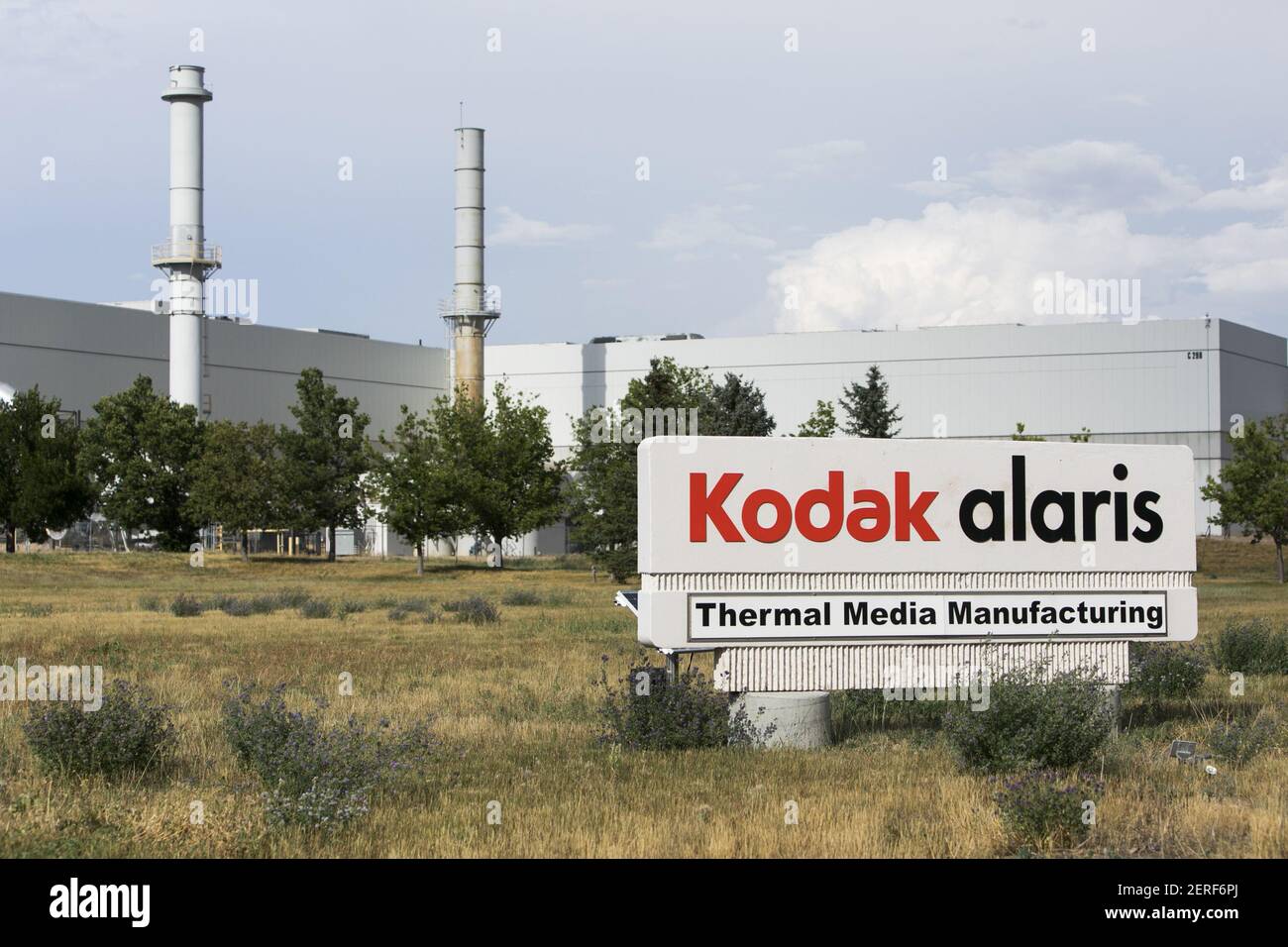 A logo sign outside of a facility occupied by Kodak Alaris in Windsor ...