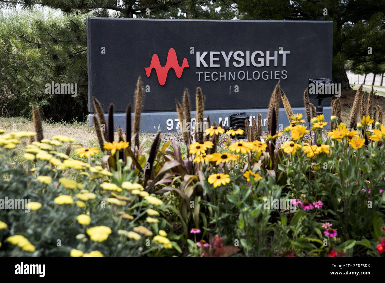 A logo sign outside of a facility occupied by Keysight Technologies in ...