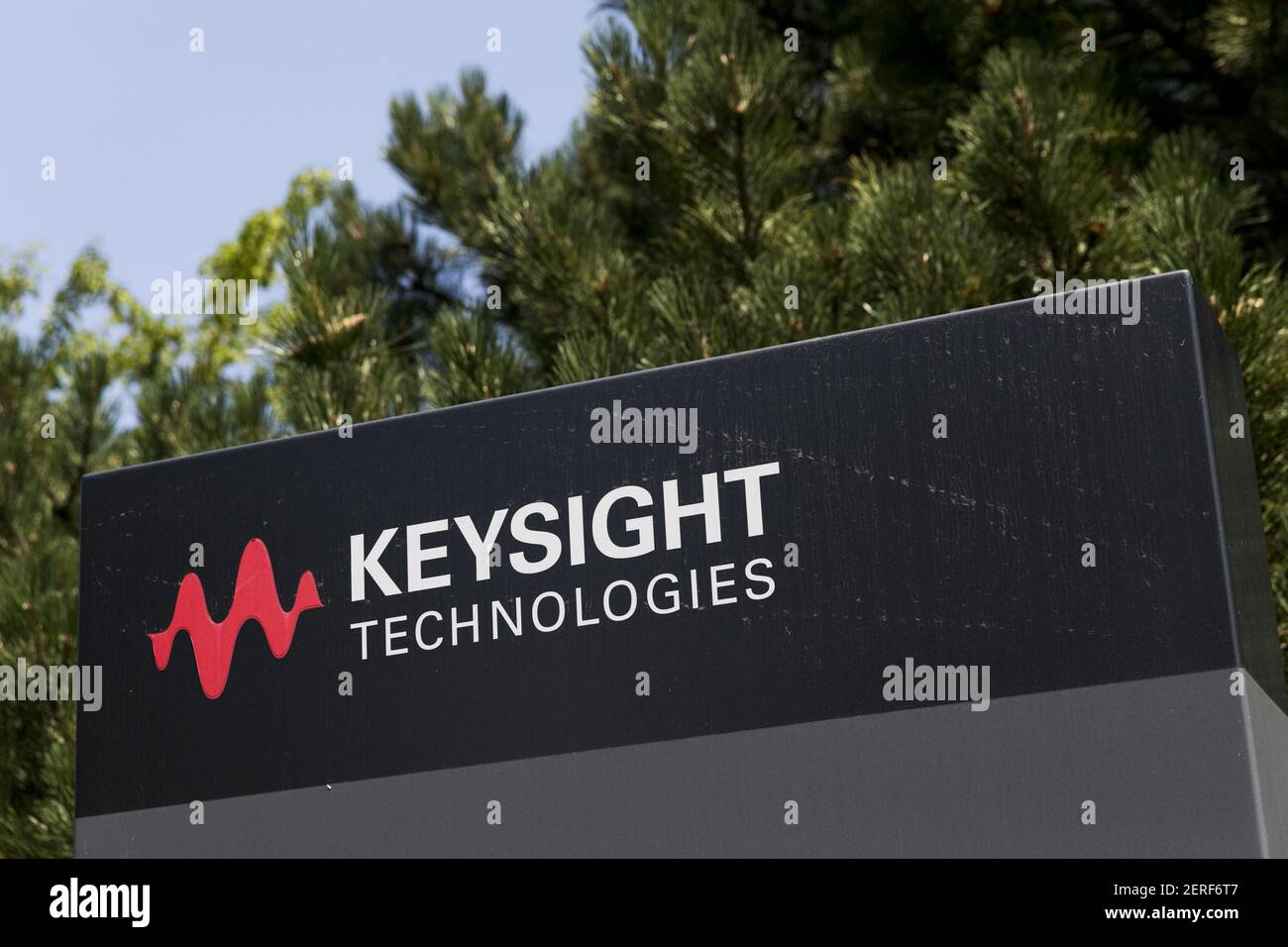 A logo sign outside of a facility occupied by Keysight Technologies in ...