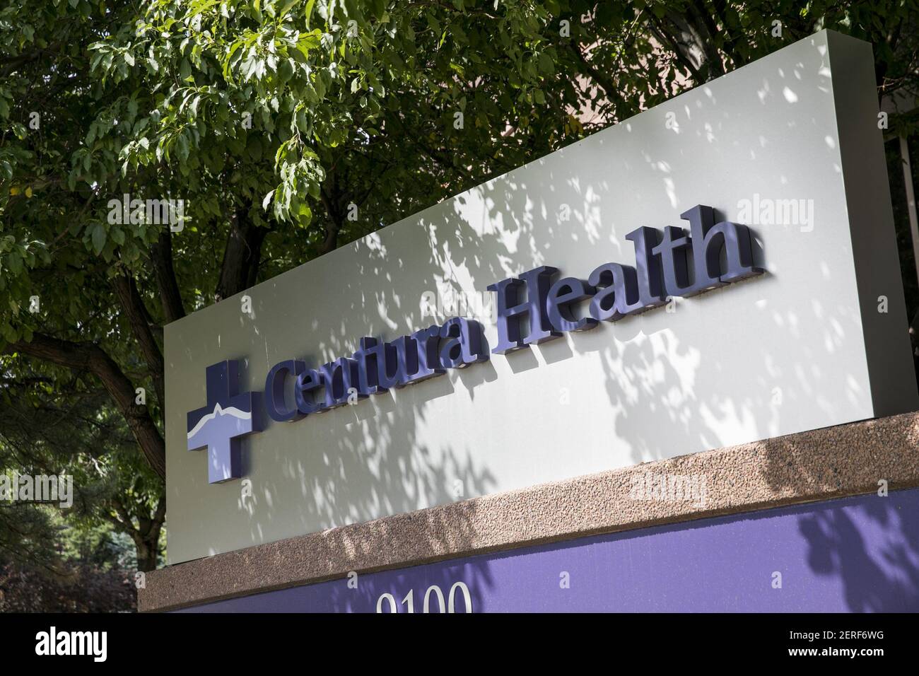 A logo sign outside of the headquarters of Centura Health in Centennial ...