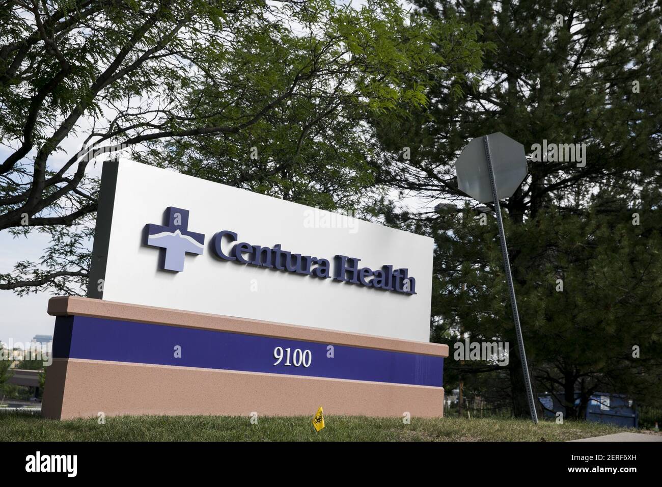 A logo sign outside of the headquarters of Centura Health in Centennial ...