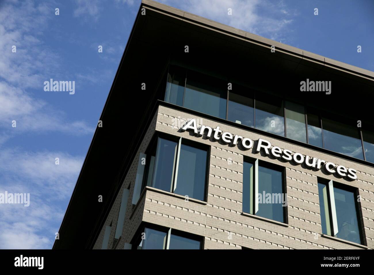 A logo sign outside of the headquarters of Antero Resources in Denver ...