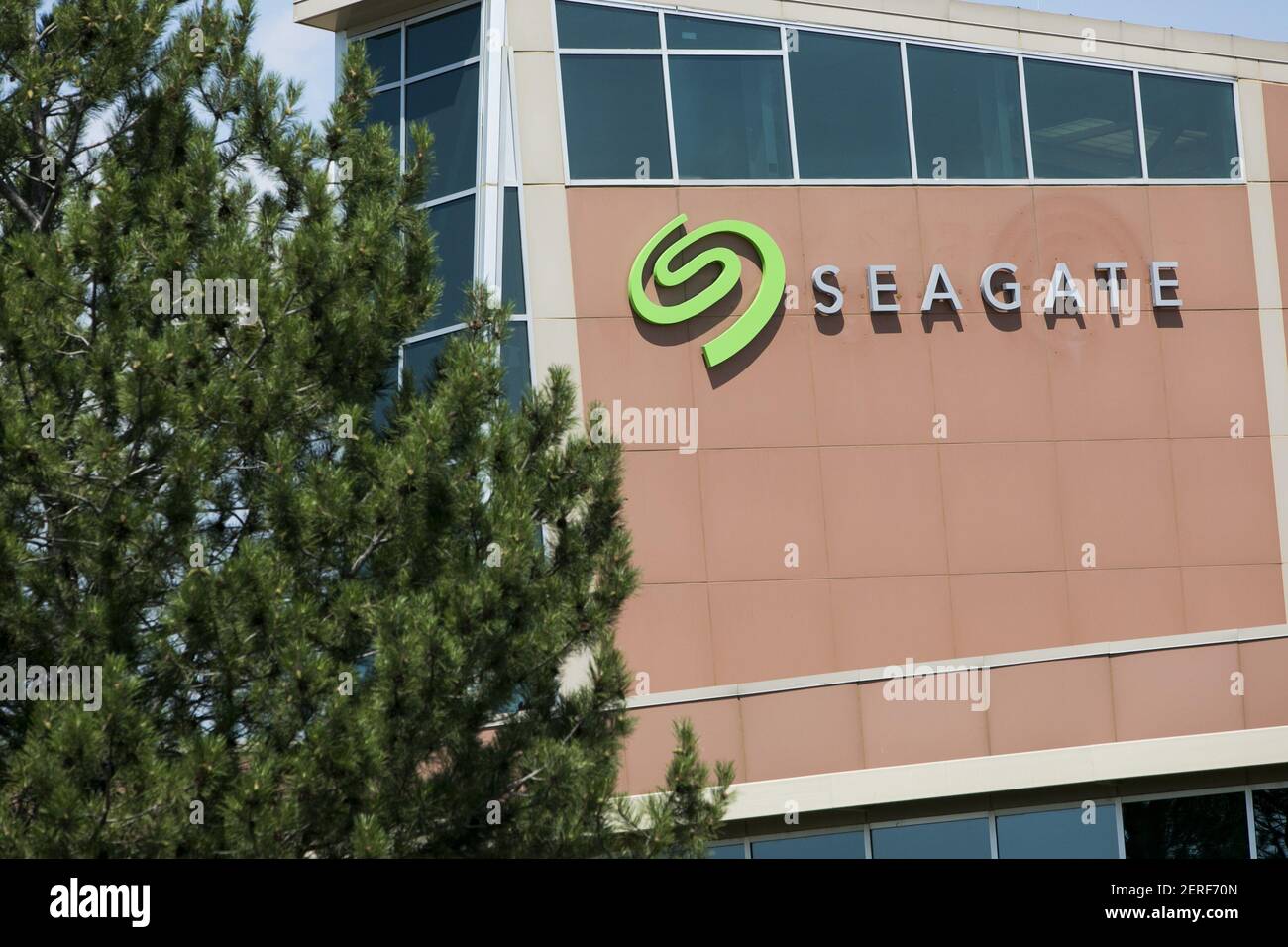 A logo sign outside of a facility occupied by Seagate Technology in ...