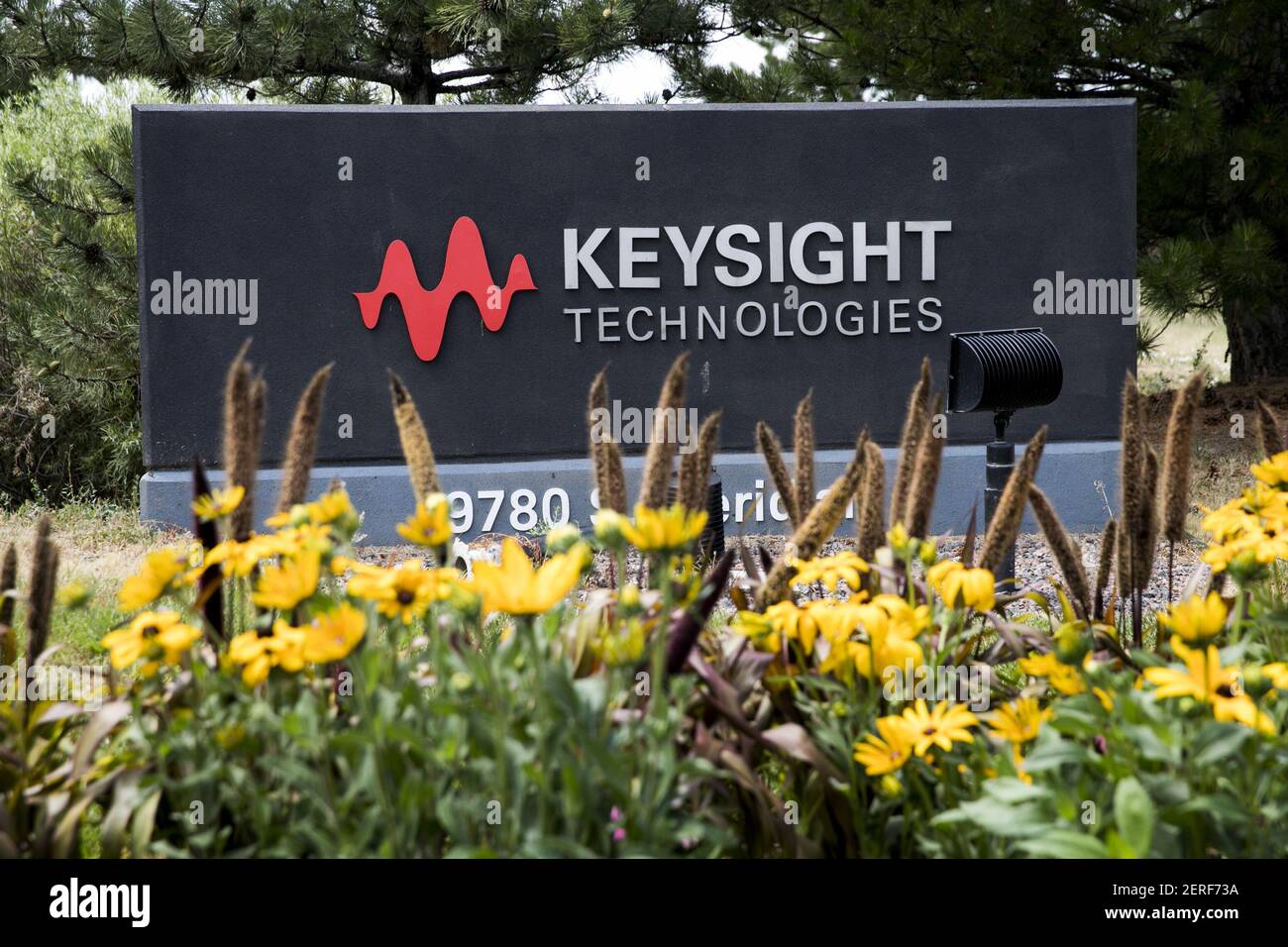 A logo sign outside of a facility occupied by Keysight Technologies in ...