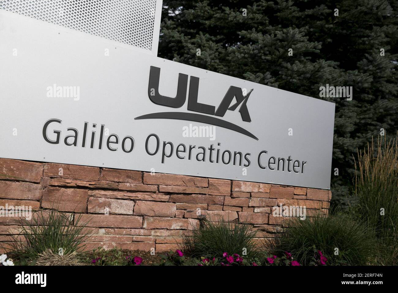 A logo sign outside of a facility occupied by United Launch Alliance ...
