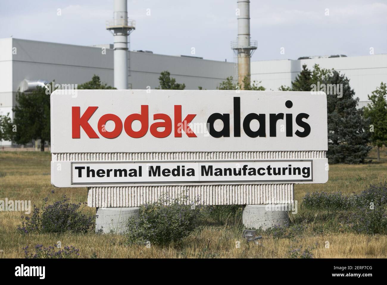 A logo sign outside of a facility occupied by Kodak Alaris in Windsor ...