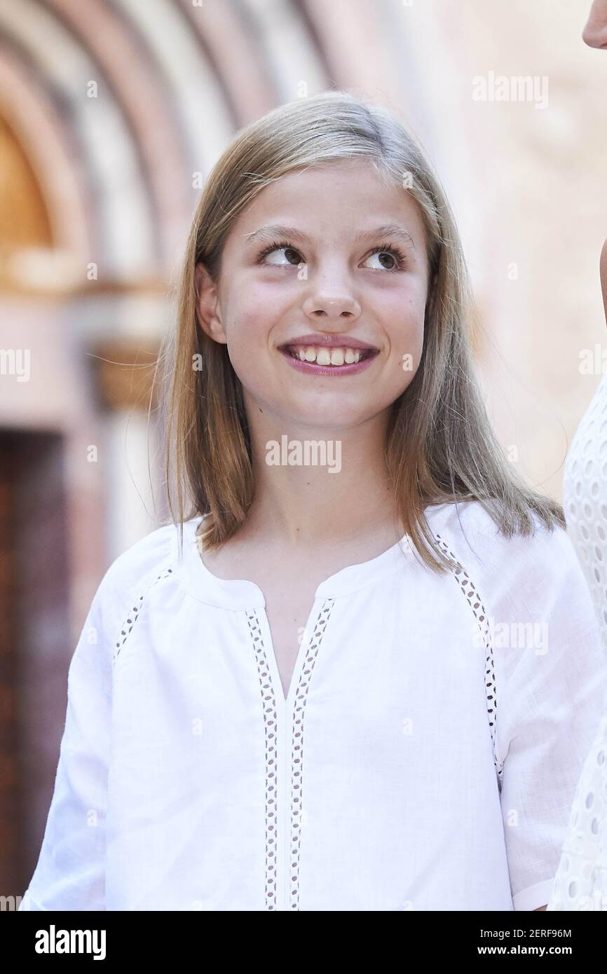 Spain Princess Sofia pose for the media during the traditional ...