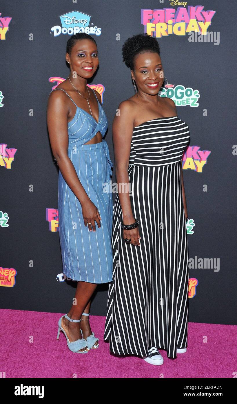 L-R: Actresses Jeannette Bayardelle and Roschelle Salmon attend the red ...