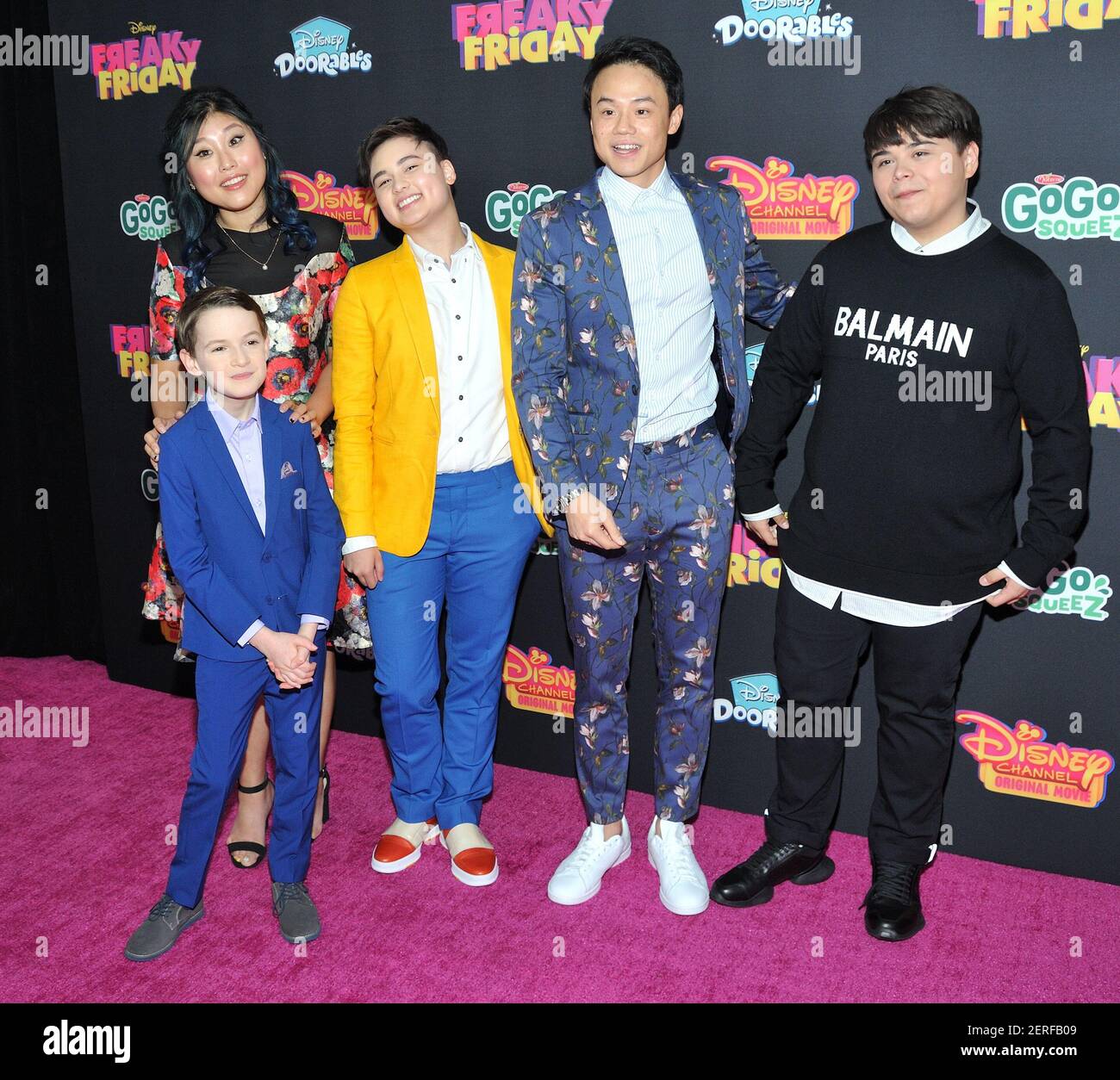L-R: Actors Kahyun Kim, Jason Maybaum, Marlowe Percival, Ricky He and ...