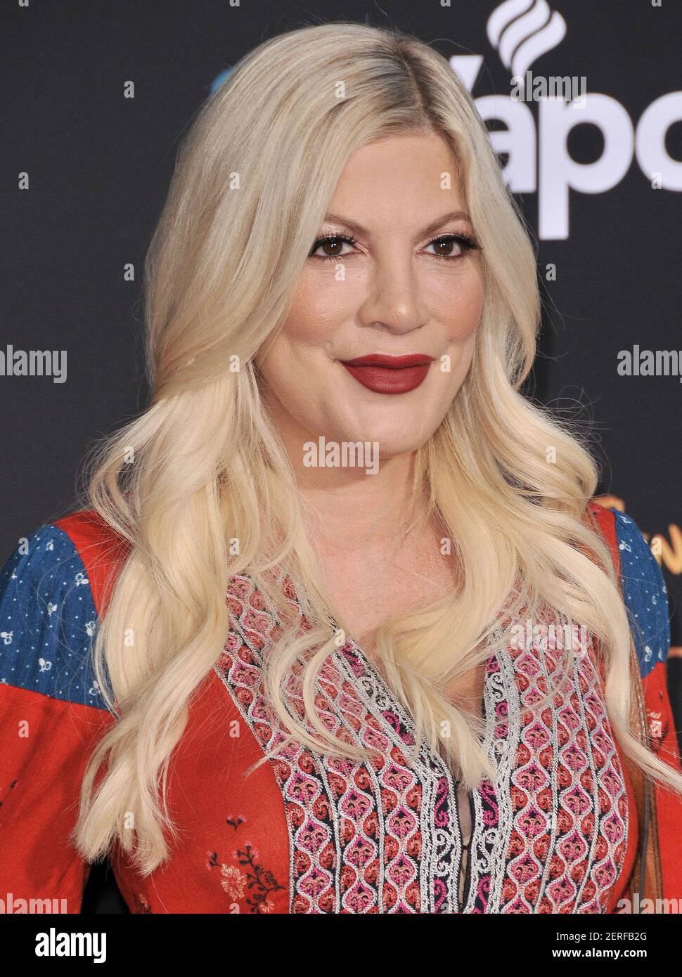 Tori Spelling arrives at the Disney’s “Christopher Robin" Los Angeles ...