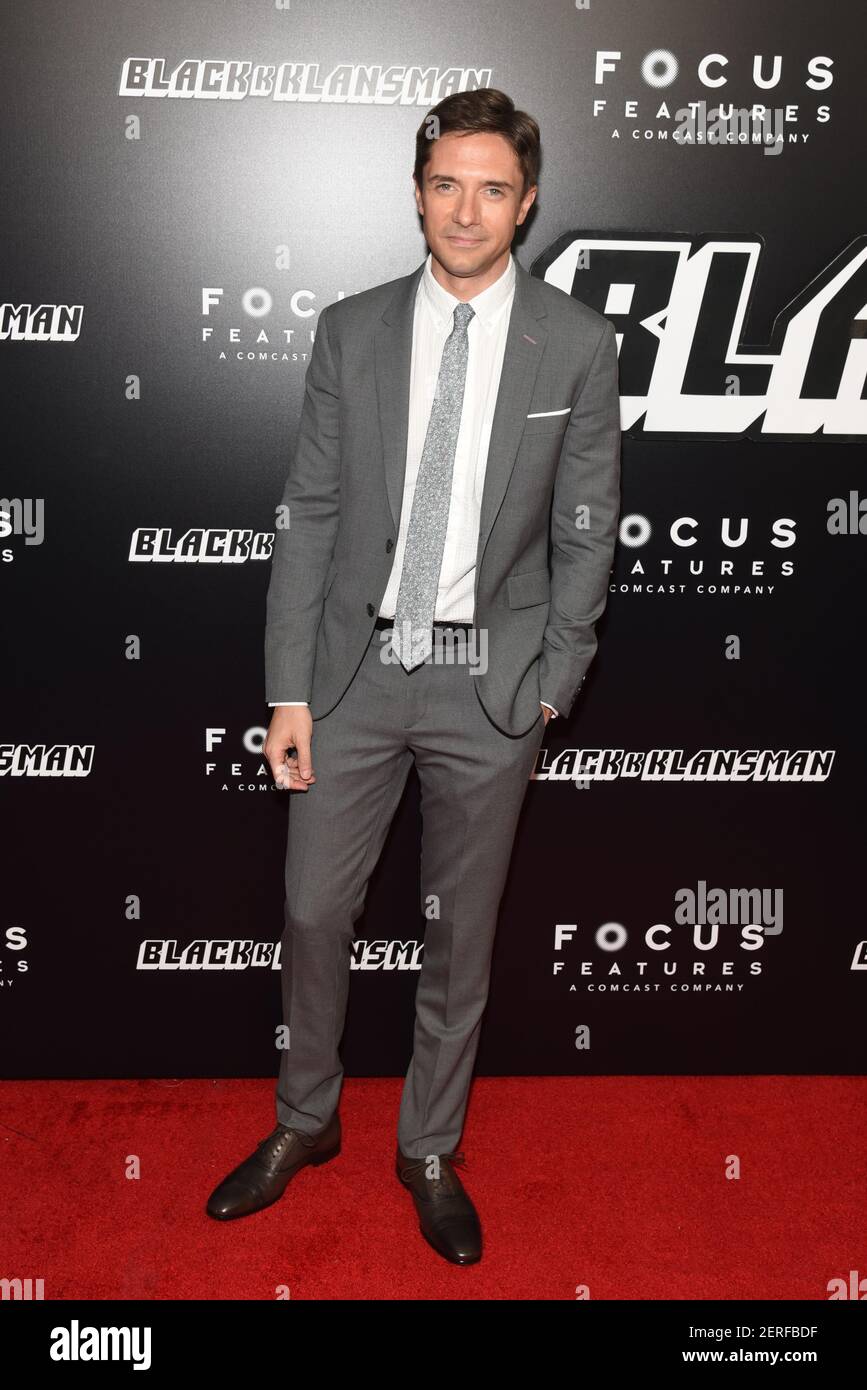 Topher Grace attends New York Premiere of BlacKkKlansman on July 30 ...