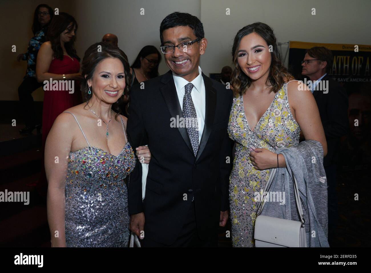 Debbie D'Souza, Dinesh D'Souza and Julienna Fancher at the 'Death Of A Nation' Los Angeles ...