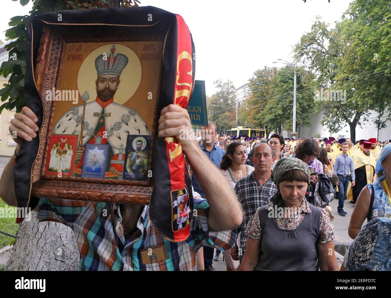 Ukrainian orthodox Church of Moscow Patriarchate religious procession ...