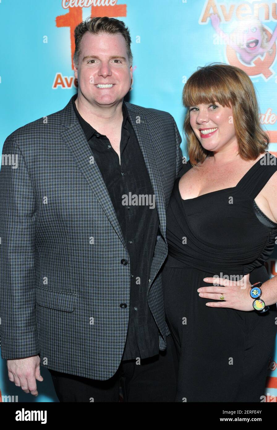 L-R: Actor Nick Kohn and Marissa Kohn attend the Avenue Q 15th ...