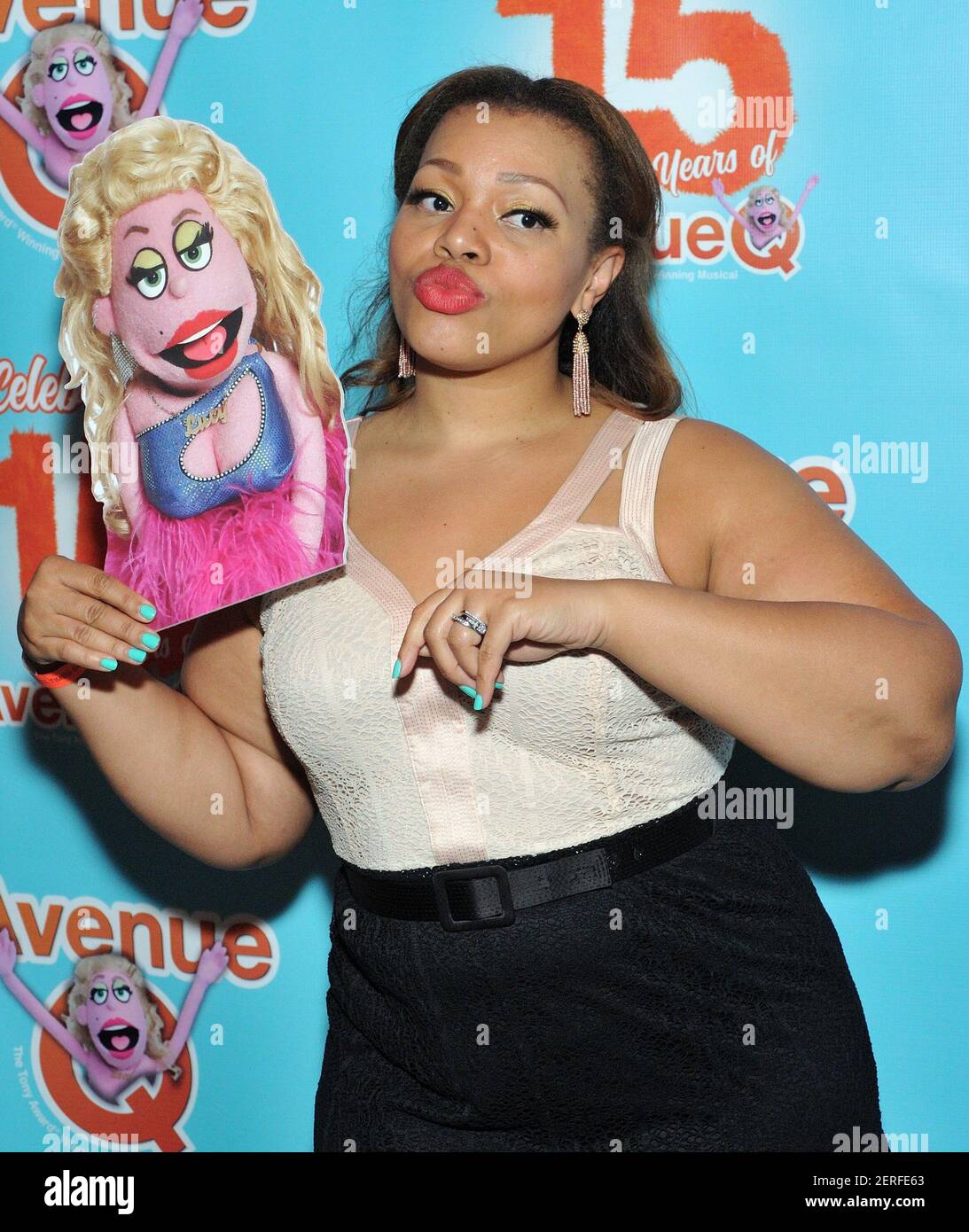 Actress Carmen Ruby Floyd attends the Avenue Q 15th anniversary ...
