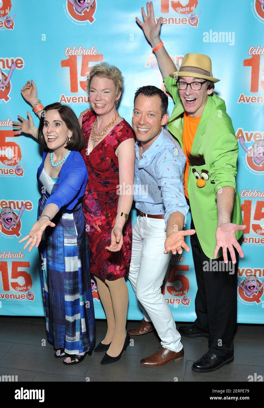 L-R: Actors Stephanie D'Abruzzo, Jennifer Barnhart, John Tartaglia and ...