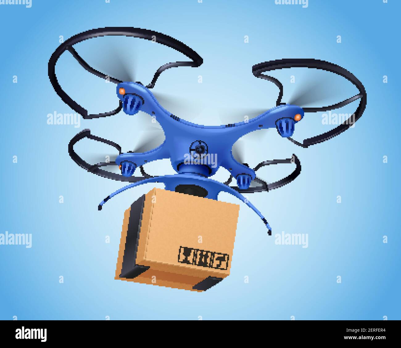 Blue drone delivery concept icon Stock Vector Images - Alamy