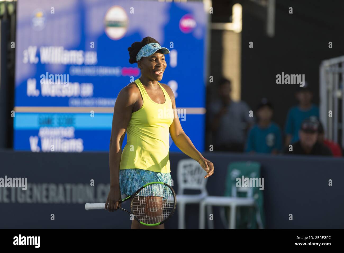 Venus Williams defeats British player Heather Watson, 6-4, 4-6, 6-0 ...