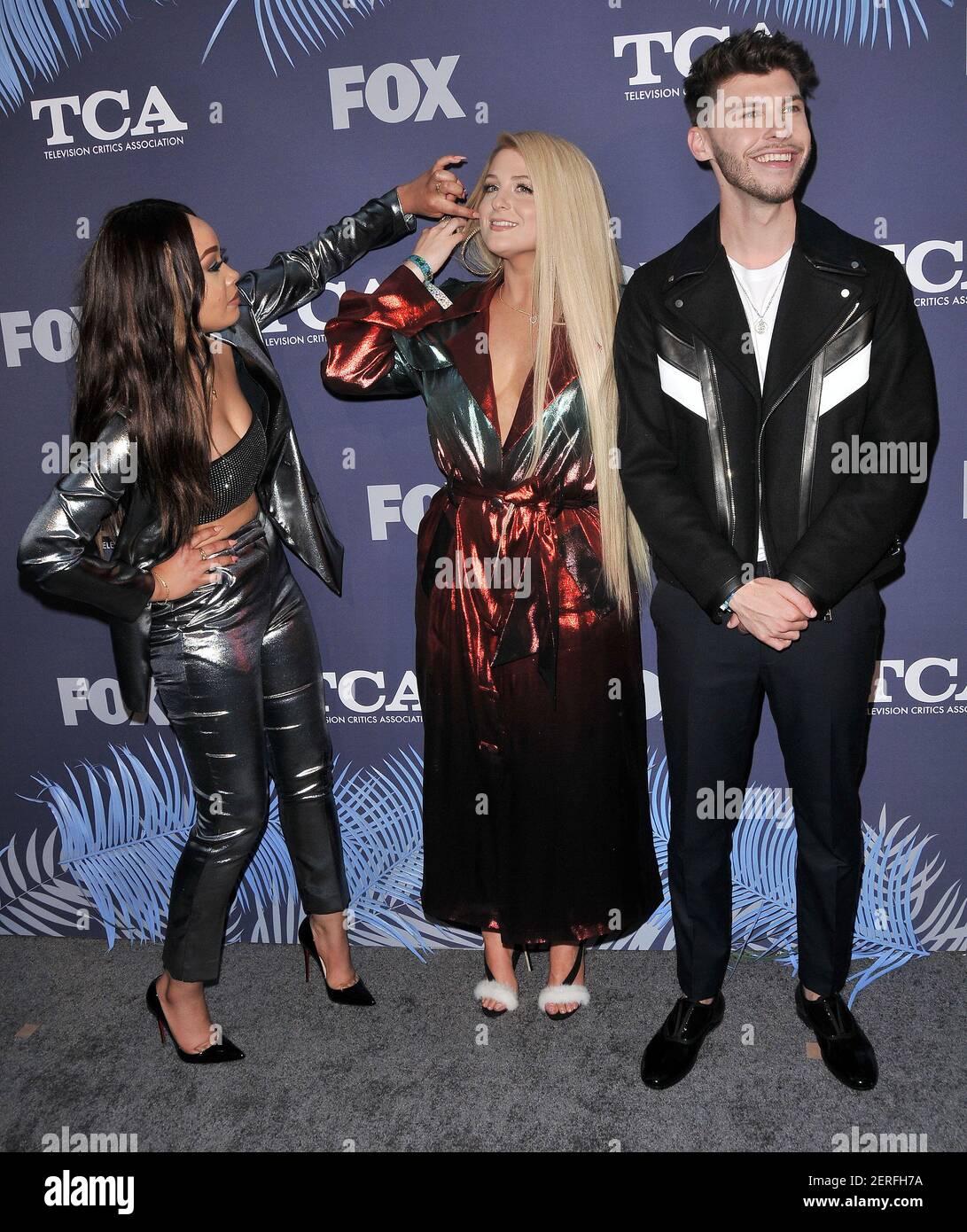 (L-R) Evvie McKinney, Meghan Trainor and James Graham at the FOX Summer ...