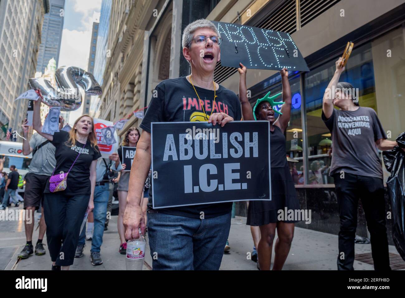 Members of the activist group Rise and Resist organized a protest at ...