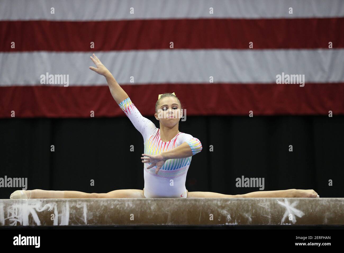 July 28, 2018: Gymnast Ragan Smith competes during the 2018 GK U.S ...