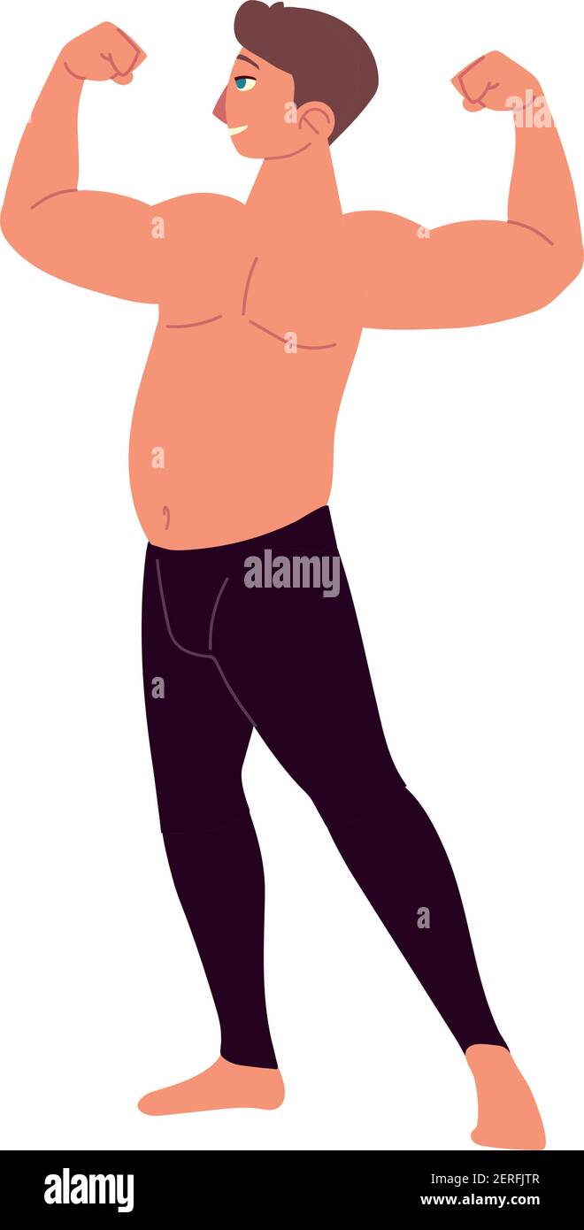 strong man fat character standing Stock Vector Image & Art - Alamy