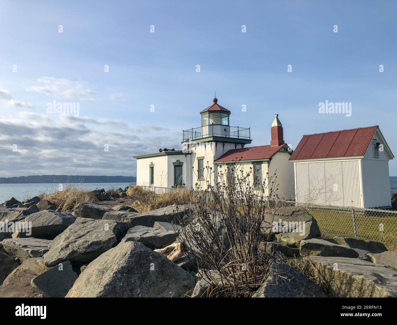 West Point Light is an active aid to navigation on Seattle, Washington ...