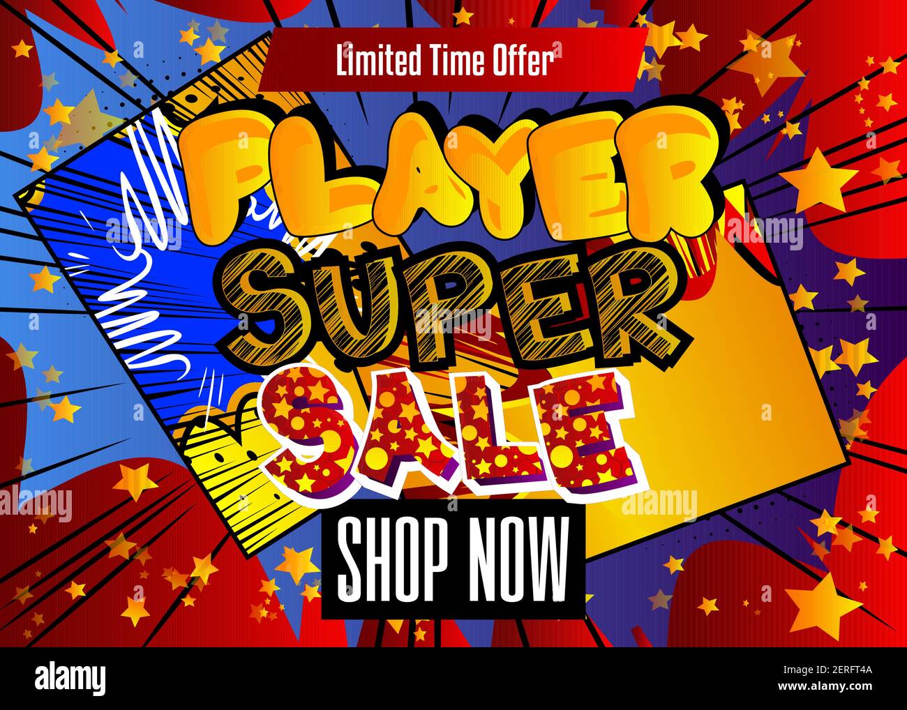 Pc or Console gaming sale, Gamer related Special Offer. Comic book ...