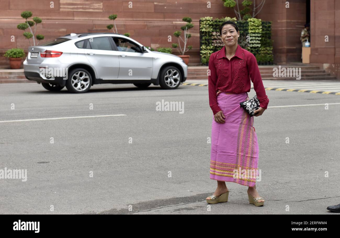 NEW DELHI, INDIA - AUGUST 6: Boxer and Rajya Sabha MP Mery Kom during ...