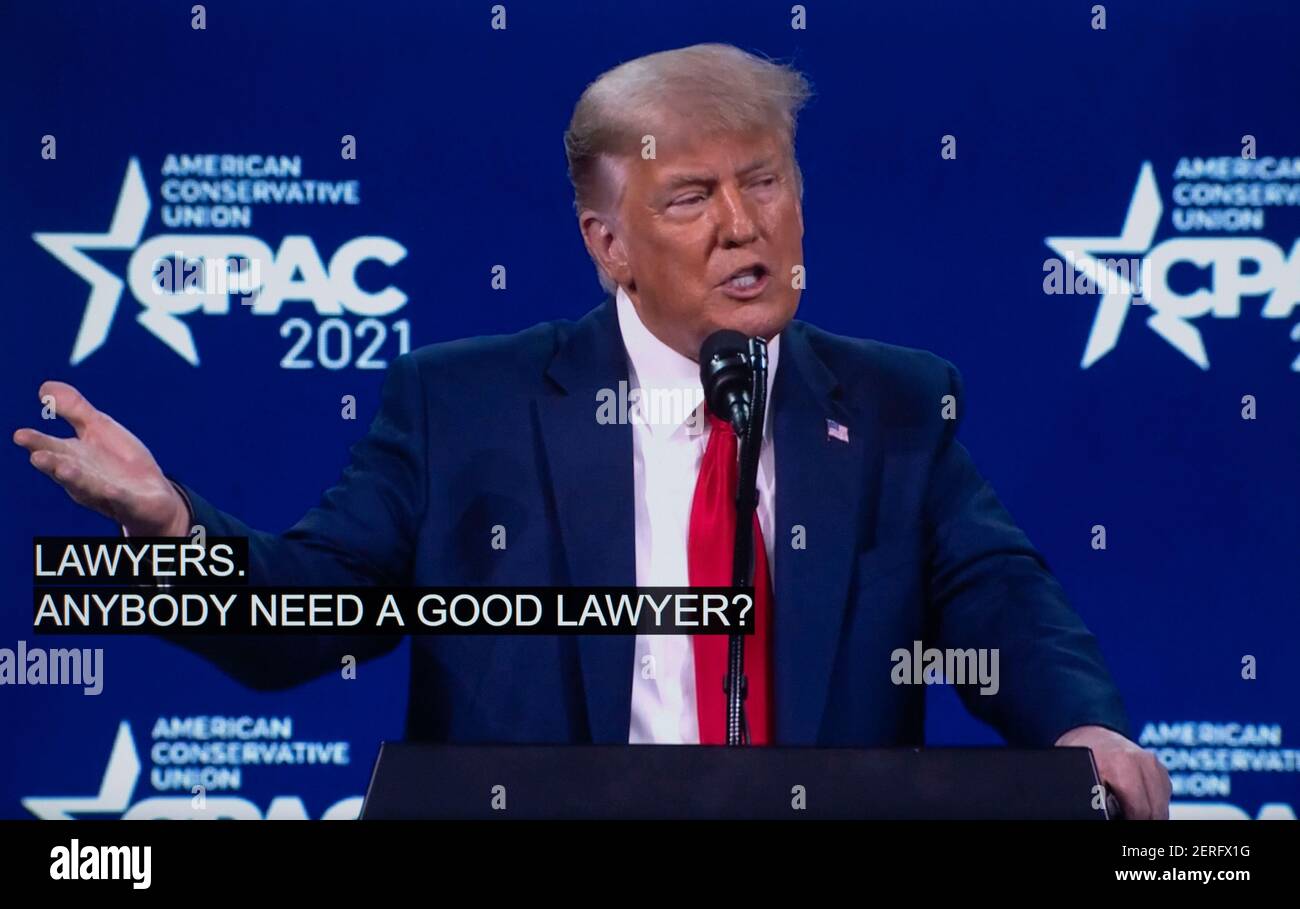 February 28, 2021, Orlando, Florida, USA - Former President DONALD ...