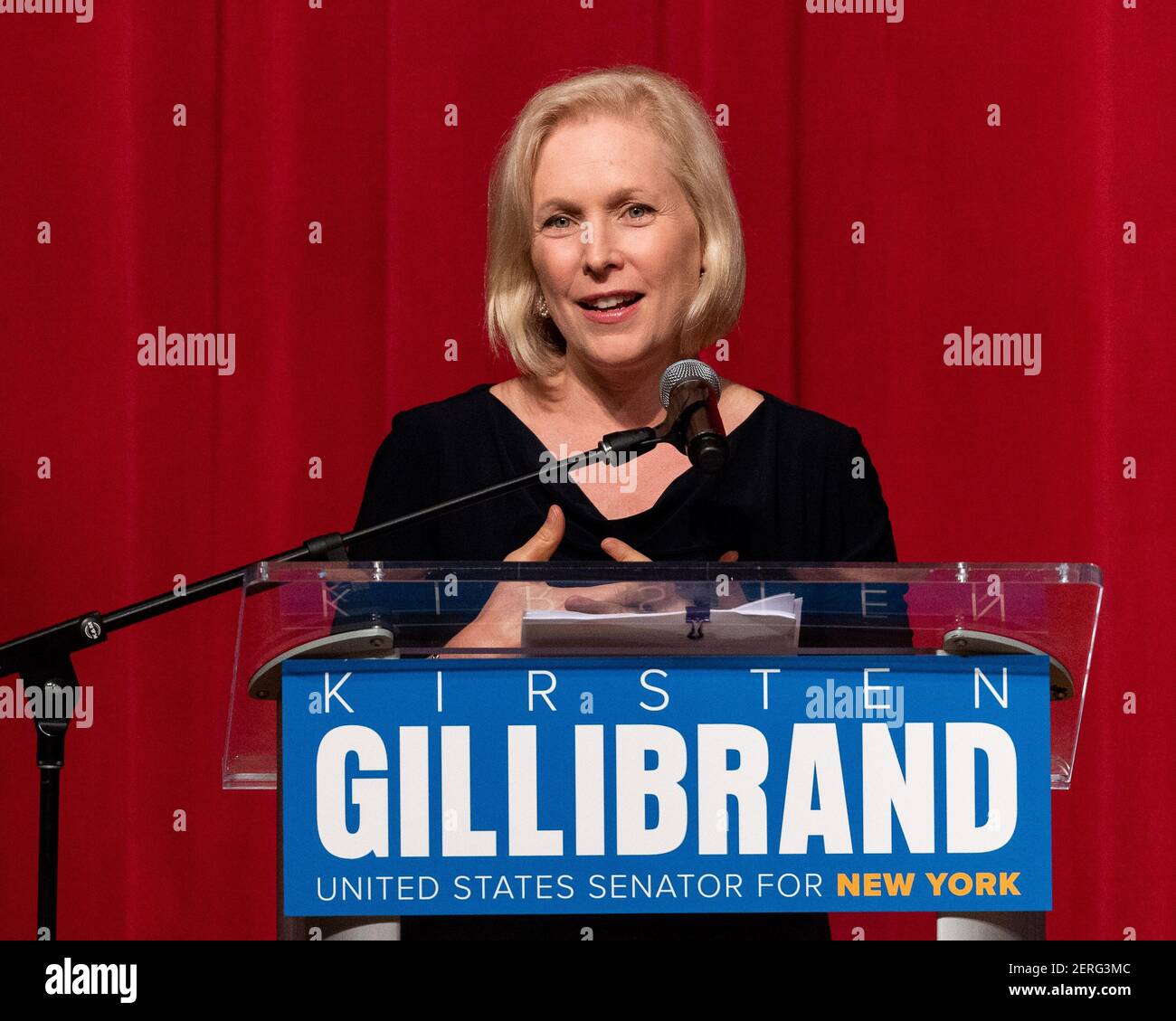 U.S. Senator Kirsten Gillibrand (D-NY) at a town hall meeting at The ...