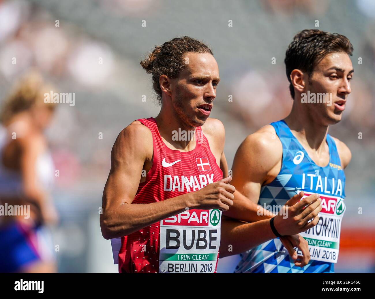 August 9, 2018: Andreas Bube of Â Denmark during 800 meter semifinal ...